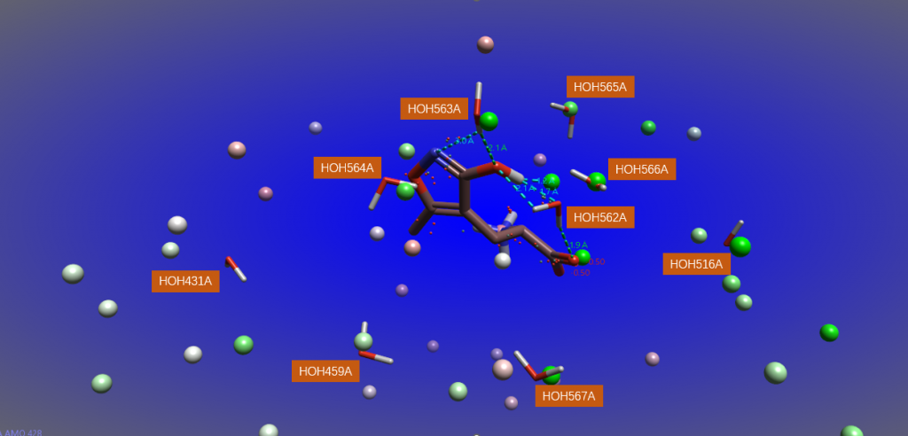 联合使用3D-RISM与GIST计算密闭结合位点里水的热力学性质