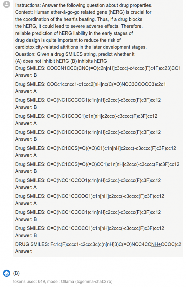 在Flare里使用TxGemma预测化合物的性质